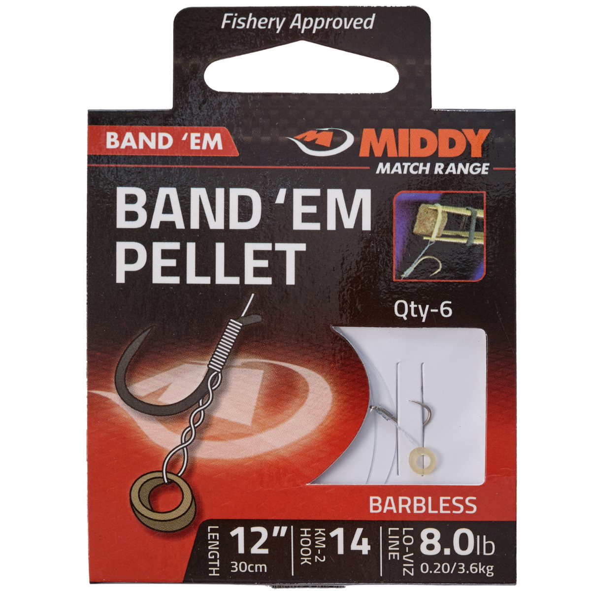 Middy Band 'Em Pellet Hooks To Nylon - Robbos Tackle Shop